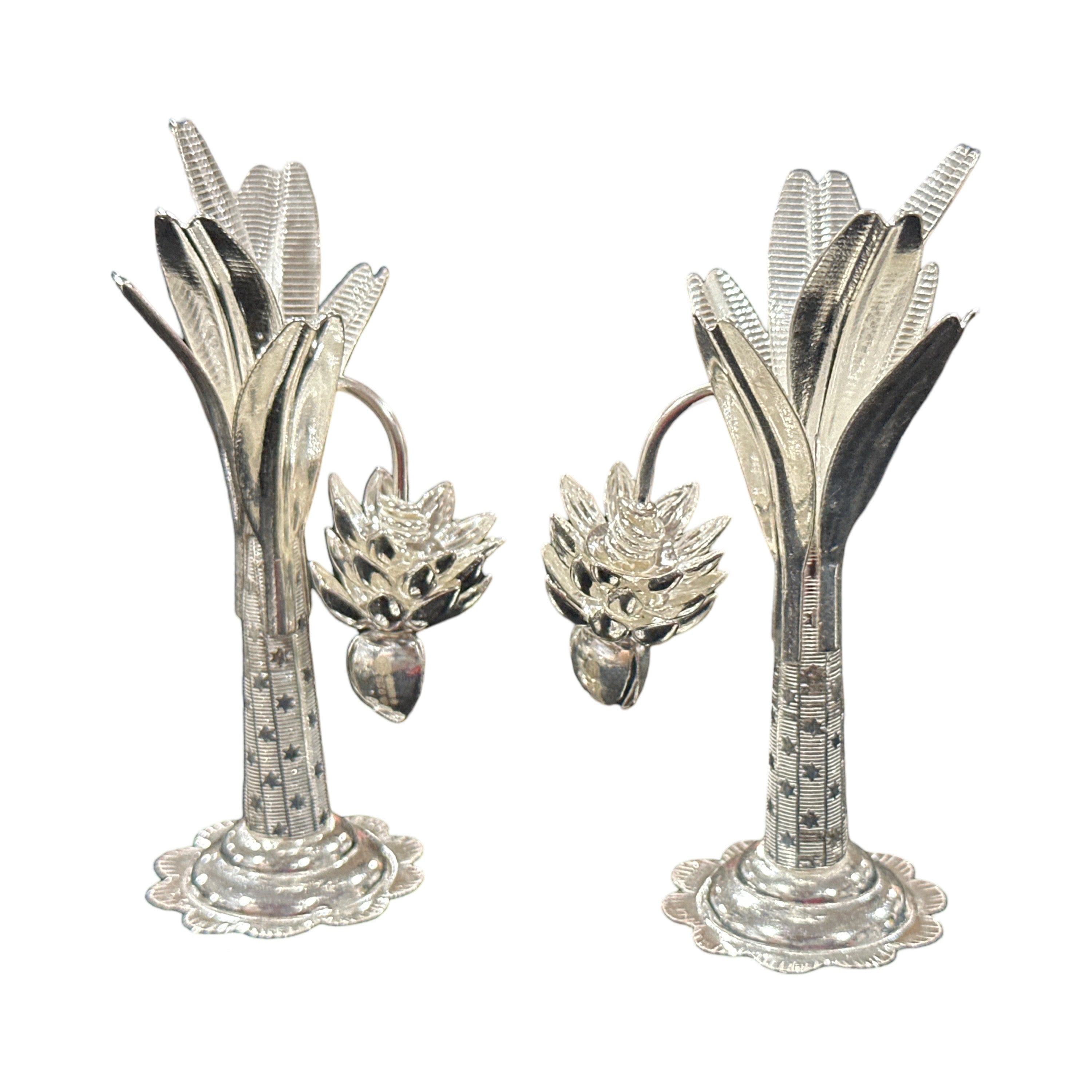 925 Sterling Silver Hallmarked Satyanarayana Puja Banana Tree Pair