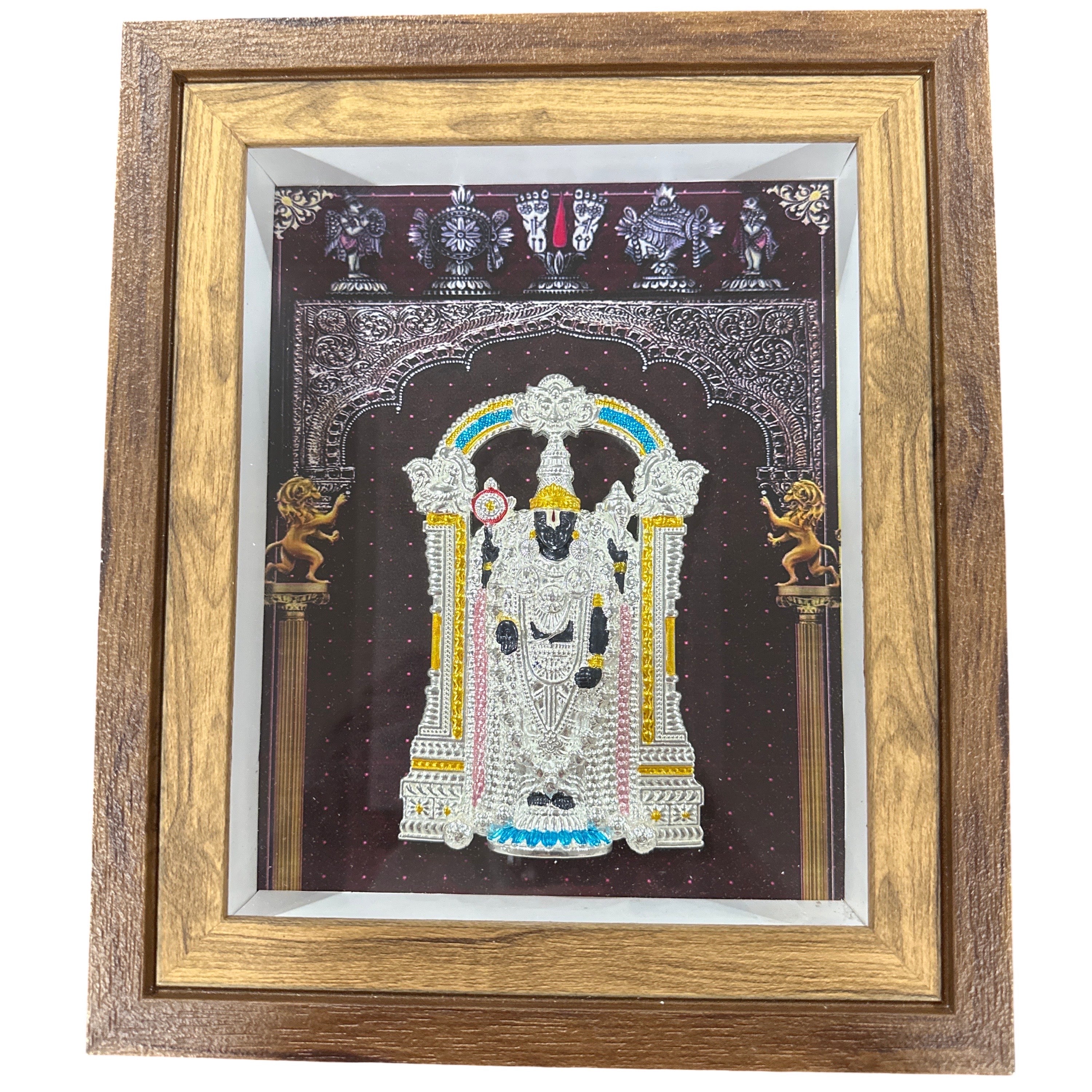 999 Pure Silver Balaji Mural – 11-inch Tall Frame #01