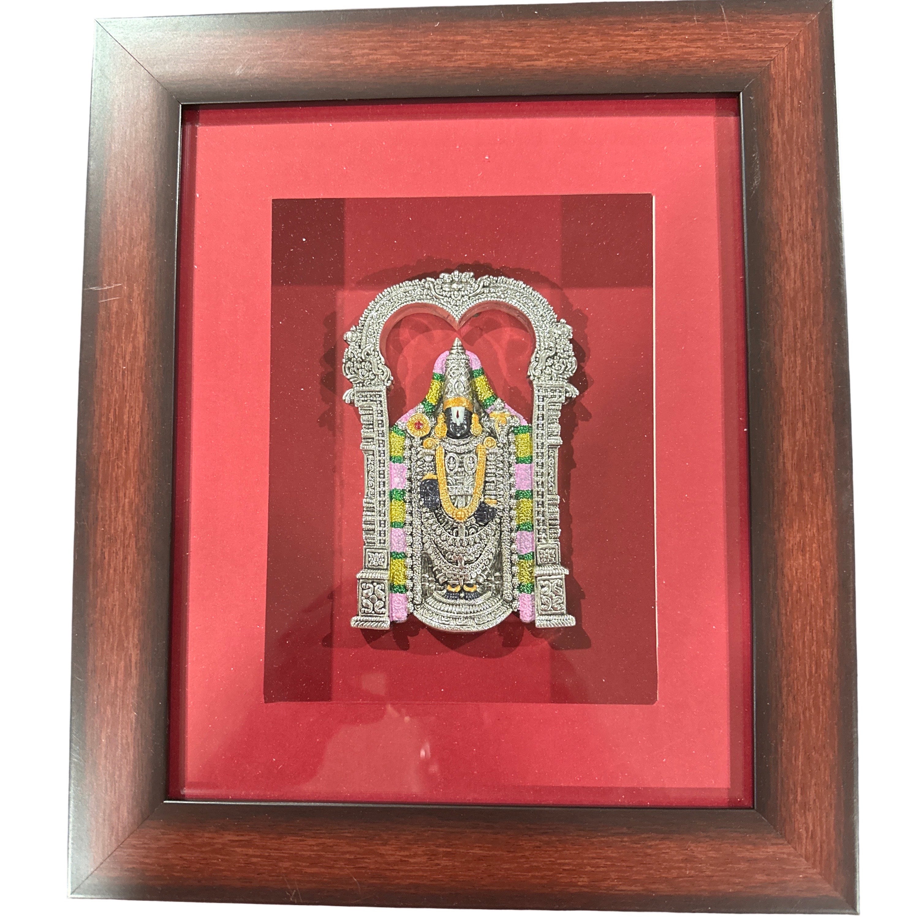 999 Pure Silver Balaji Mural – 11-inch Tall Frame #02