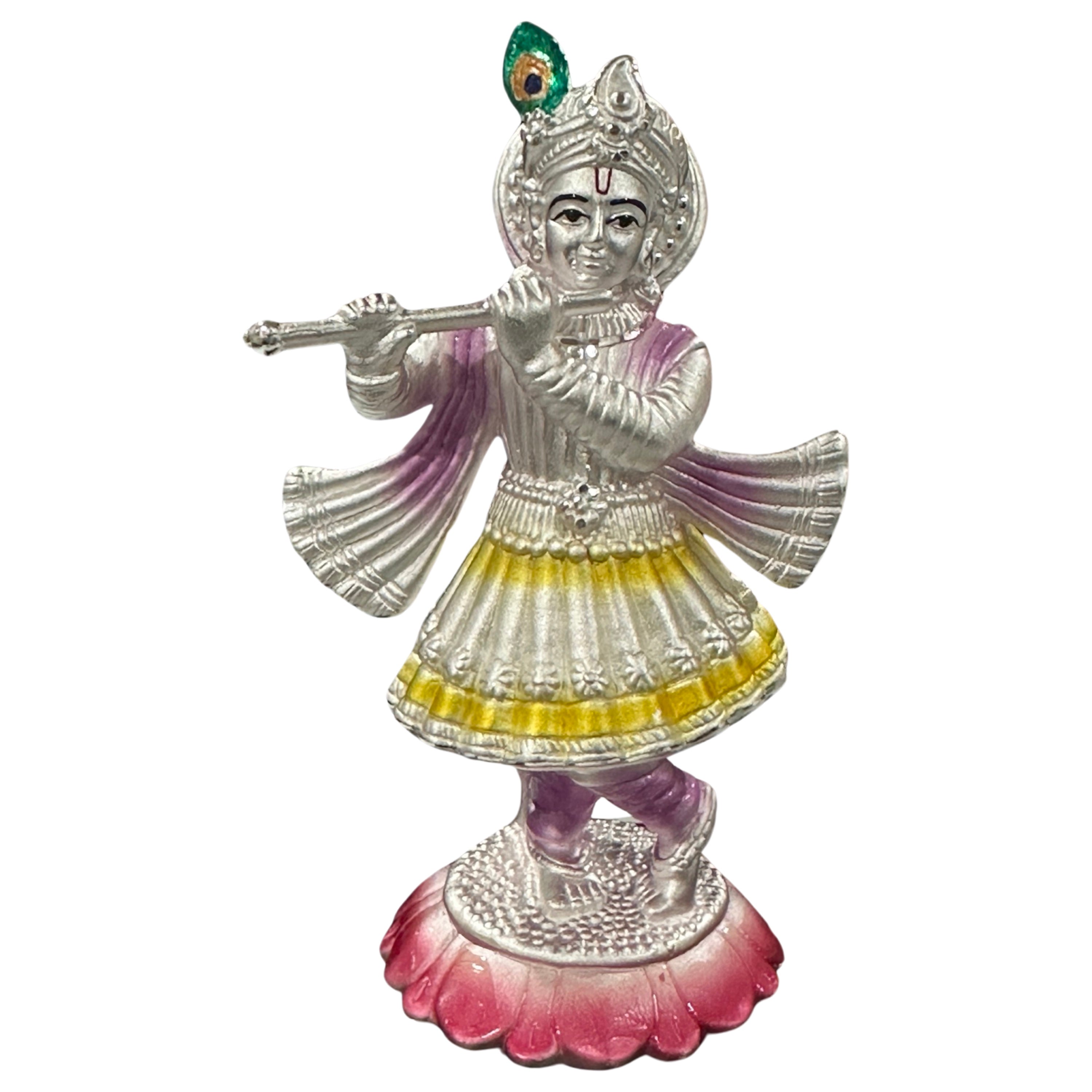 999 Pure Silver Krishna Idol / Statue / Murti (Figurine #11)
