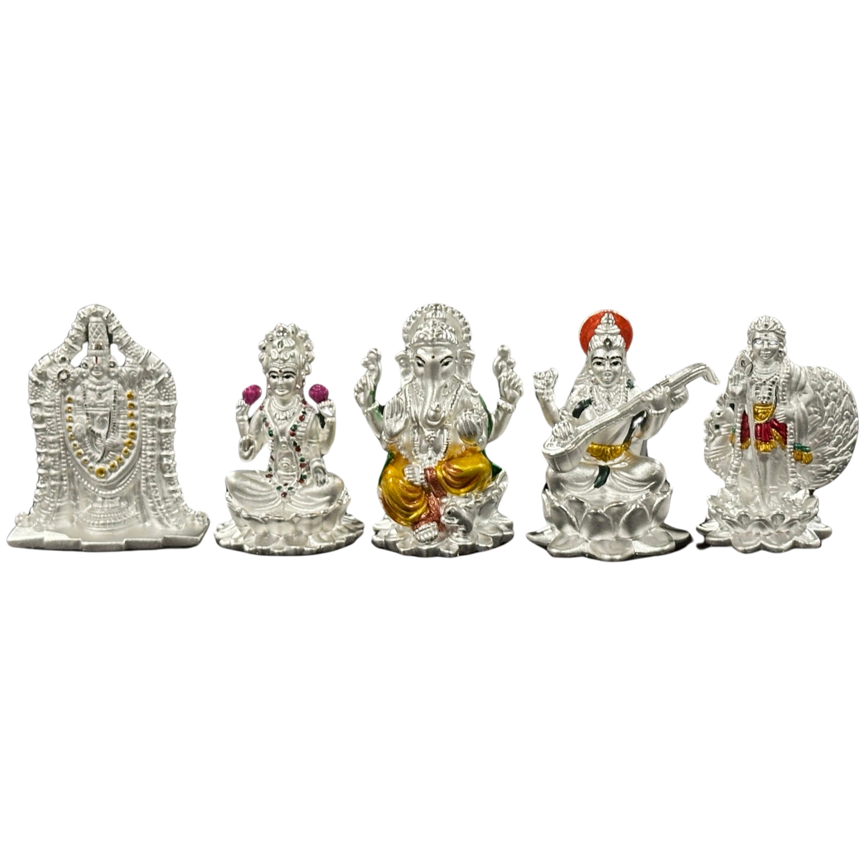 999 Pure Silver Panch Murthi Idol / Statue (Figurine #01)