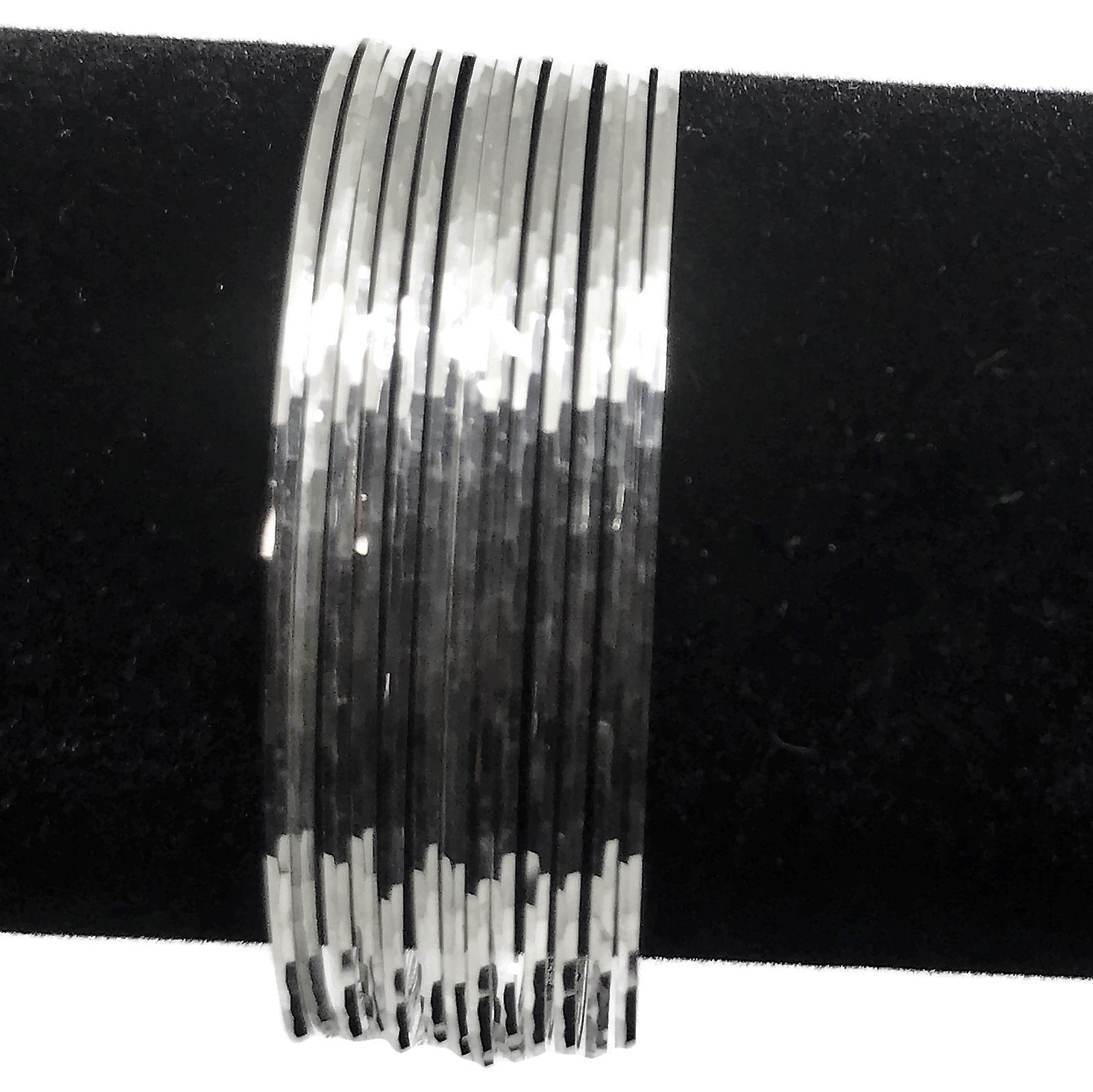 925 Sterling Silver Bangle Bracelet - Set of Thirteen Style#04