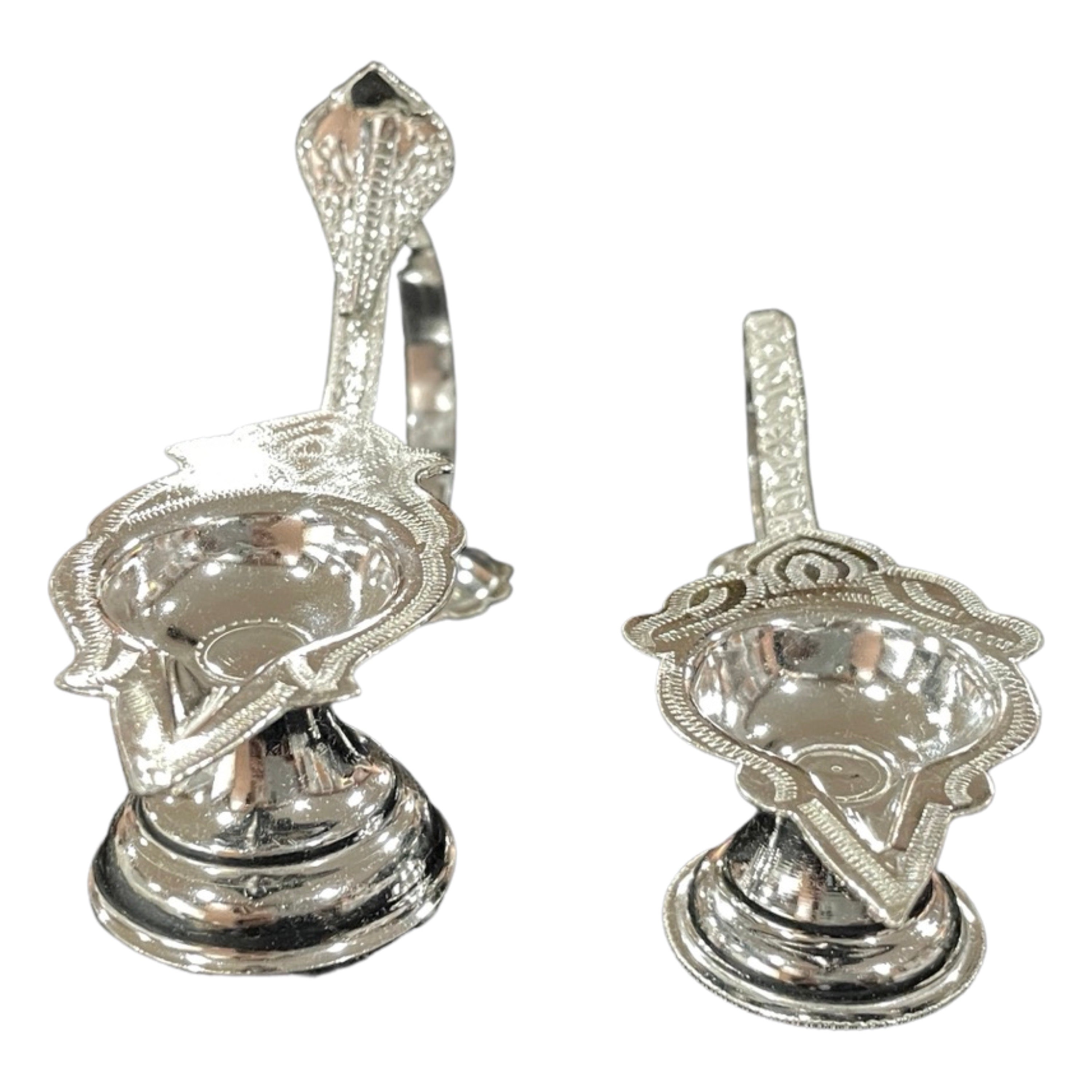 925 Sterling Silver Hallmarked Aarti Deepak Stand - Style#01