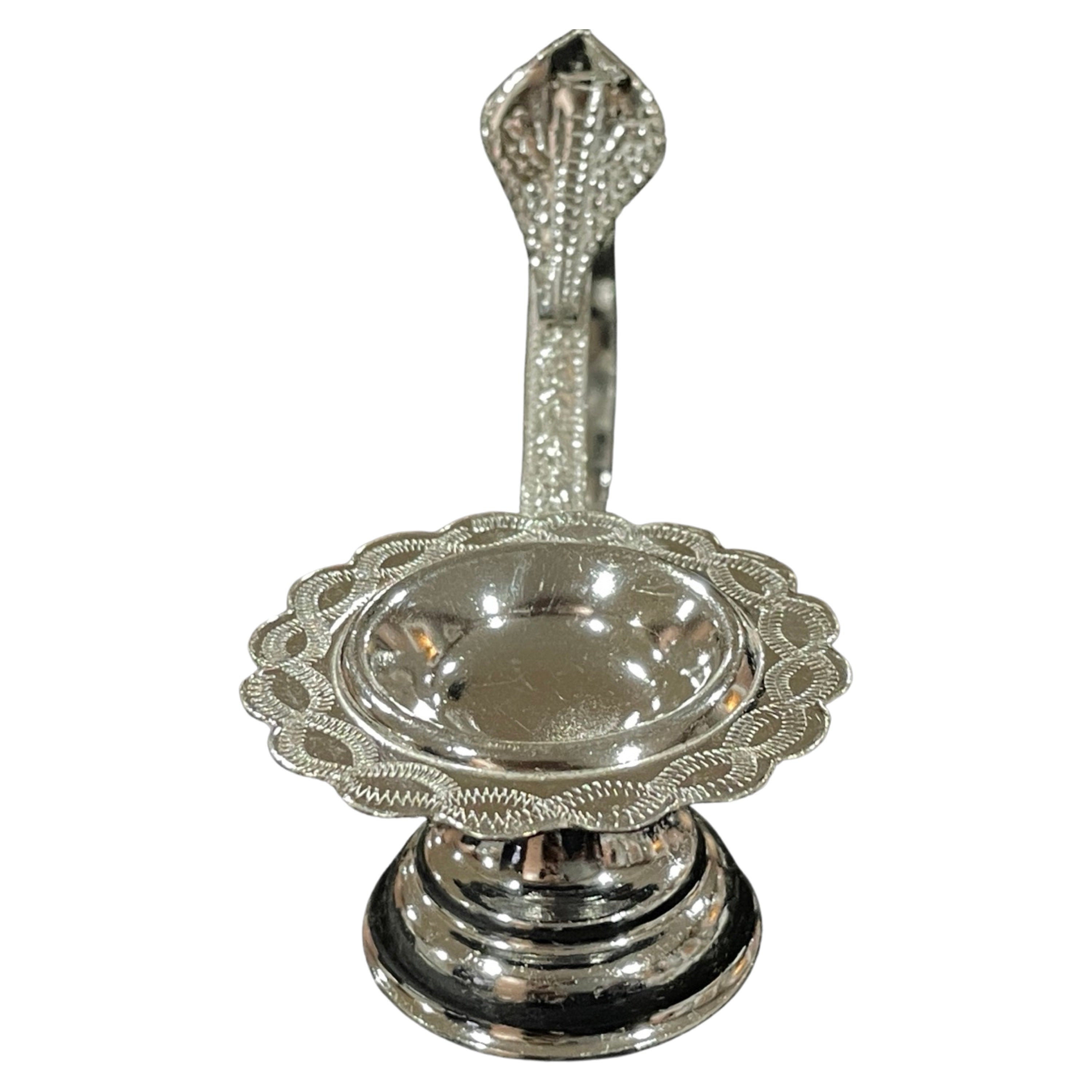 925 Sterling Silver Hallmarked Kapoor / Aarti Deepak Stand - Style#02
