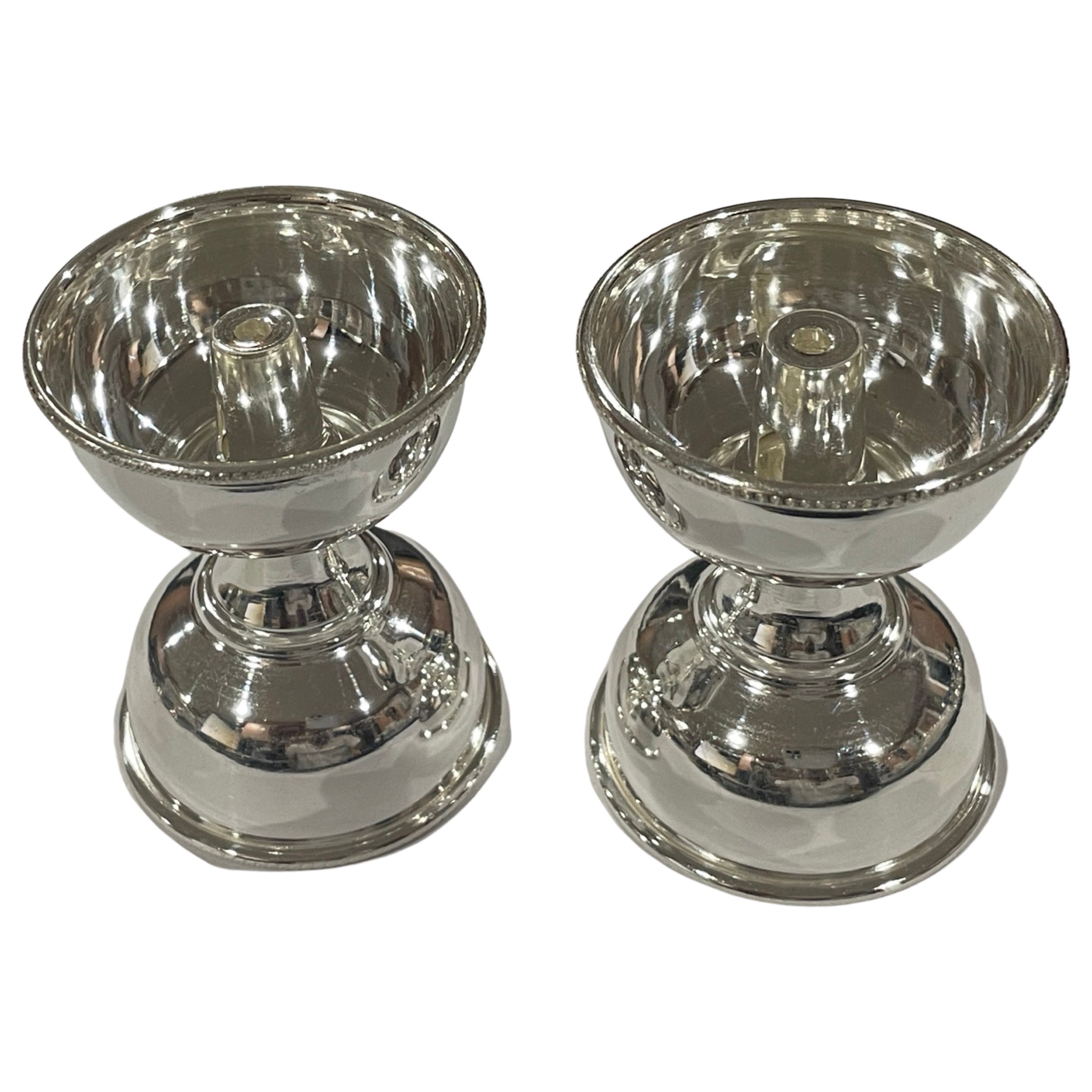 925 Sterling Silver Hallmarked 20ml Capacity Akhand Deepak (Diya) Pair
