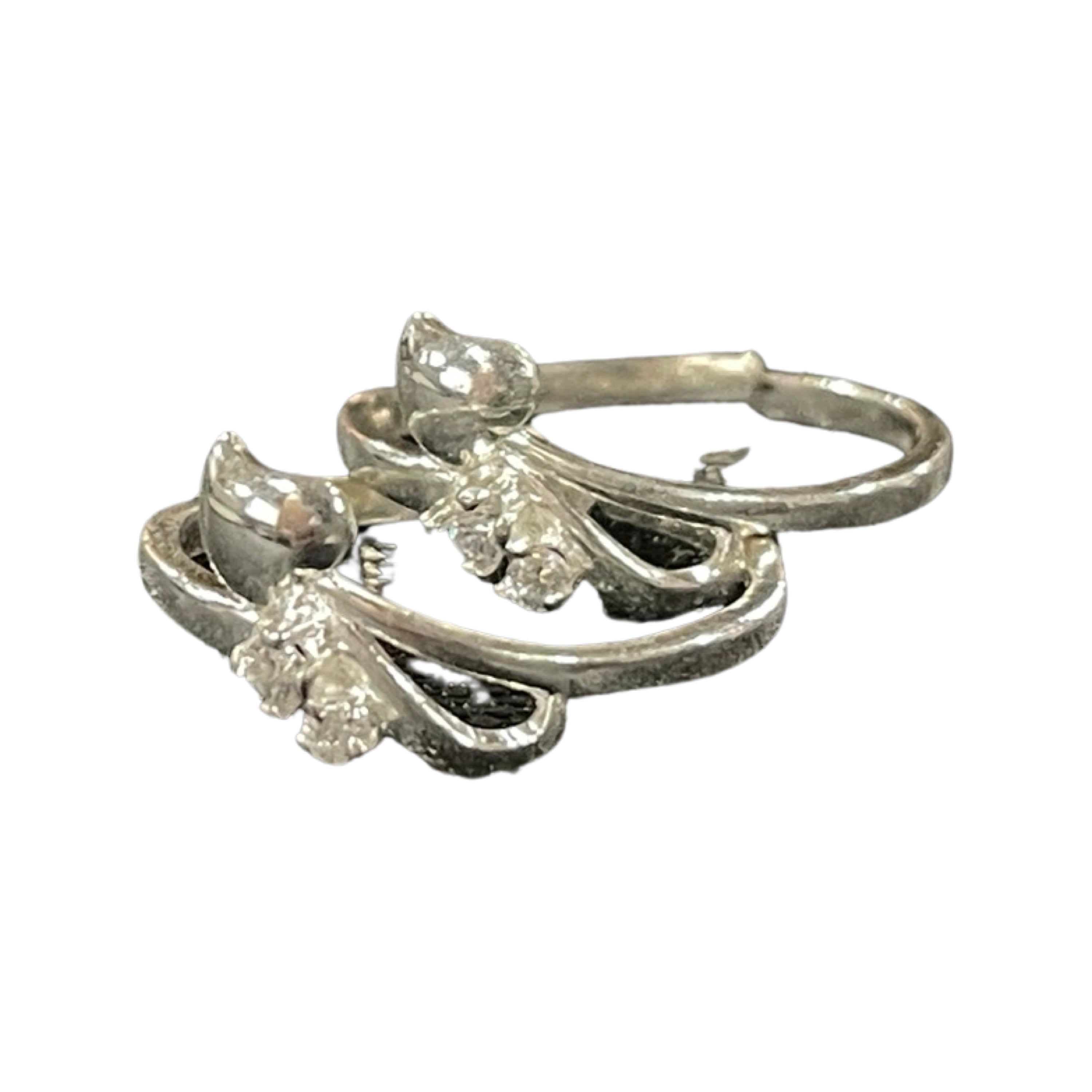 Silver CZ Toe-rings